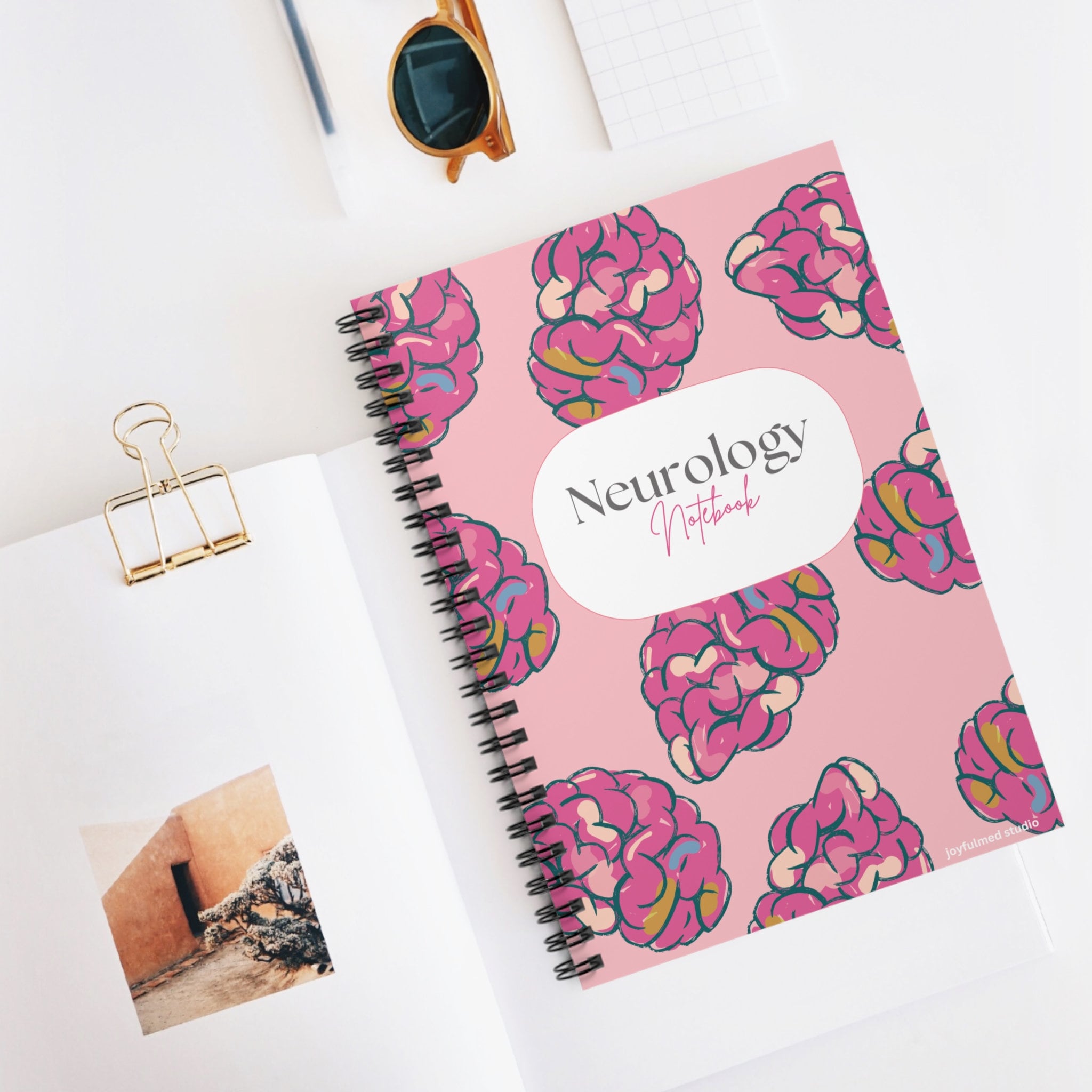 Cute Anatomical Brain Spiral Notebook, Medicine Gift, Medical Student ...