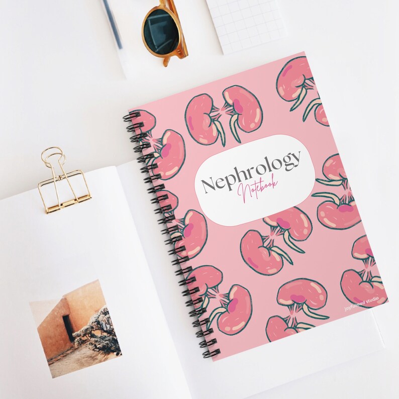 Cute Anatomical Kidney Spiral Notebook, Medicine Gift, Medical Student ...