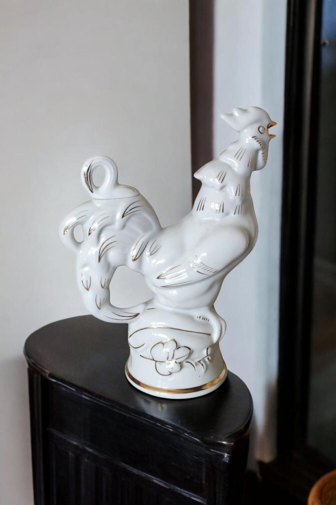 USSR Rooster Bottle, Damask, Ceramic Rooster, Bottle, Decor - Etsy