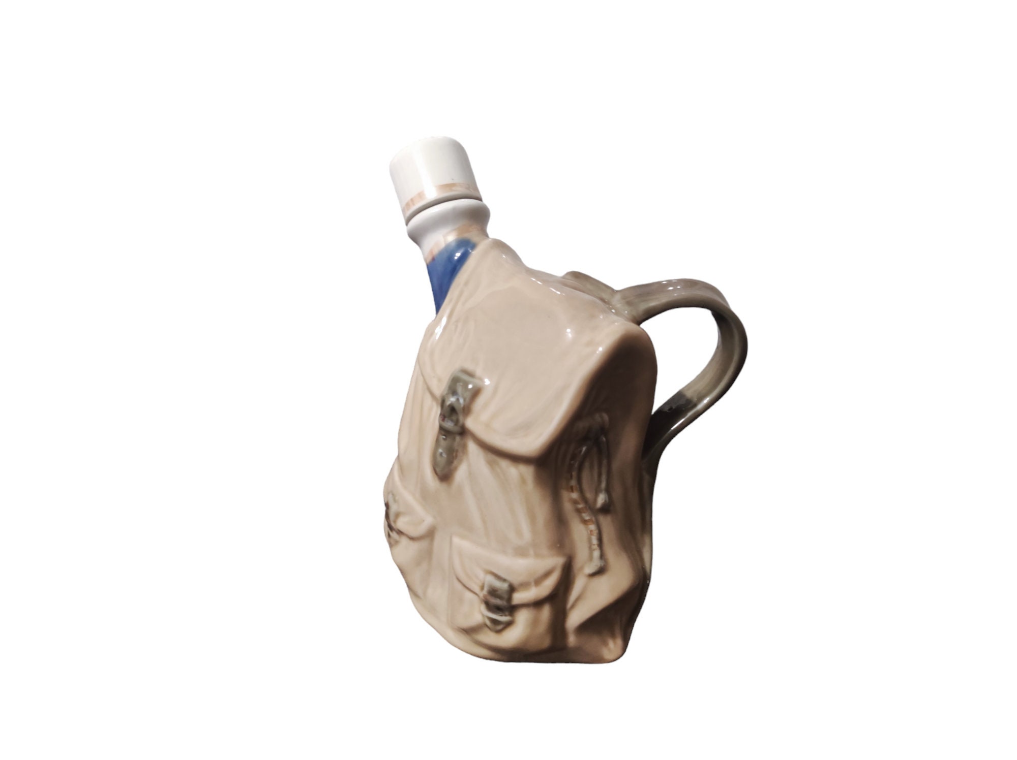 Wine Bottle, Decanter, Jug, Backpack Shape, Ceramic Vase, USSR, Home ...
