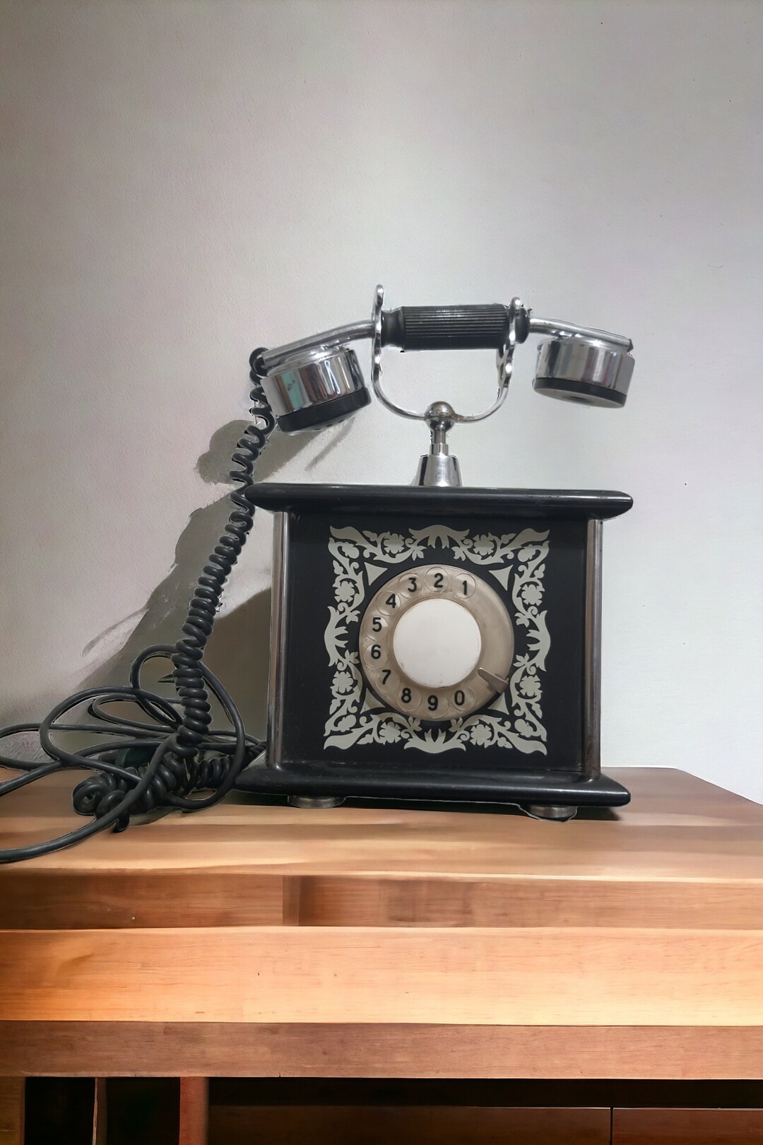 Vintage Desk Phone Dial Rotary Retro "kyiv" 1983 Black and White ...