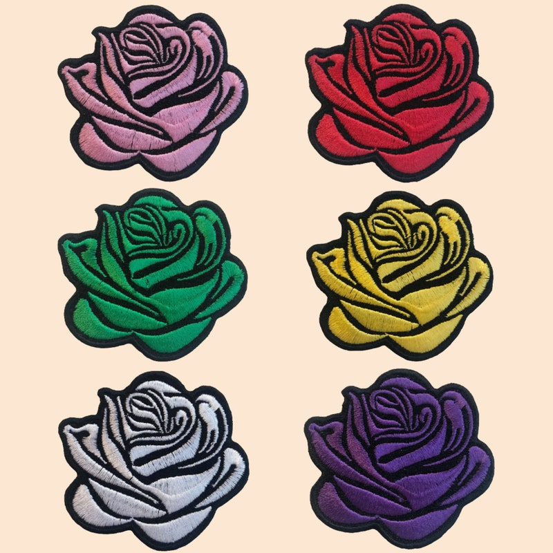 Rose Patch Iron On - Etsy