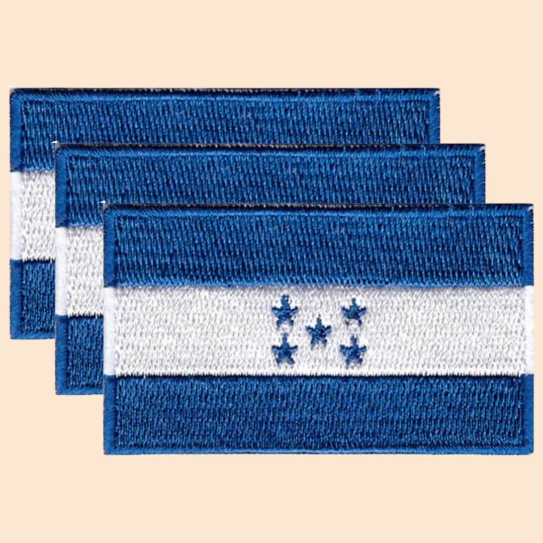 Honduras National Country Flag Iron on Patch Embroidered Sew on Applique International Country ...
