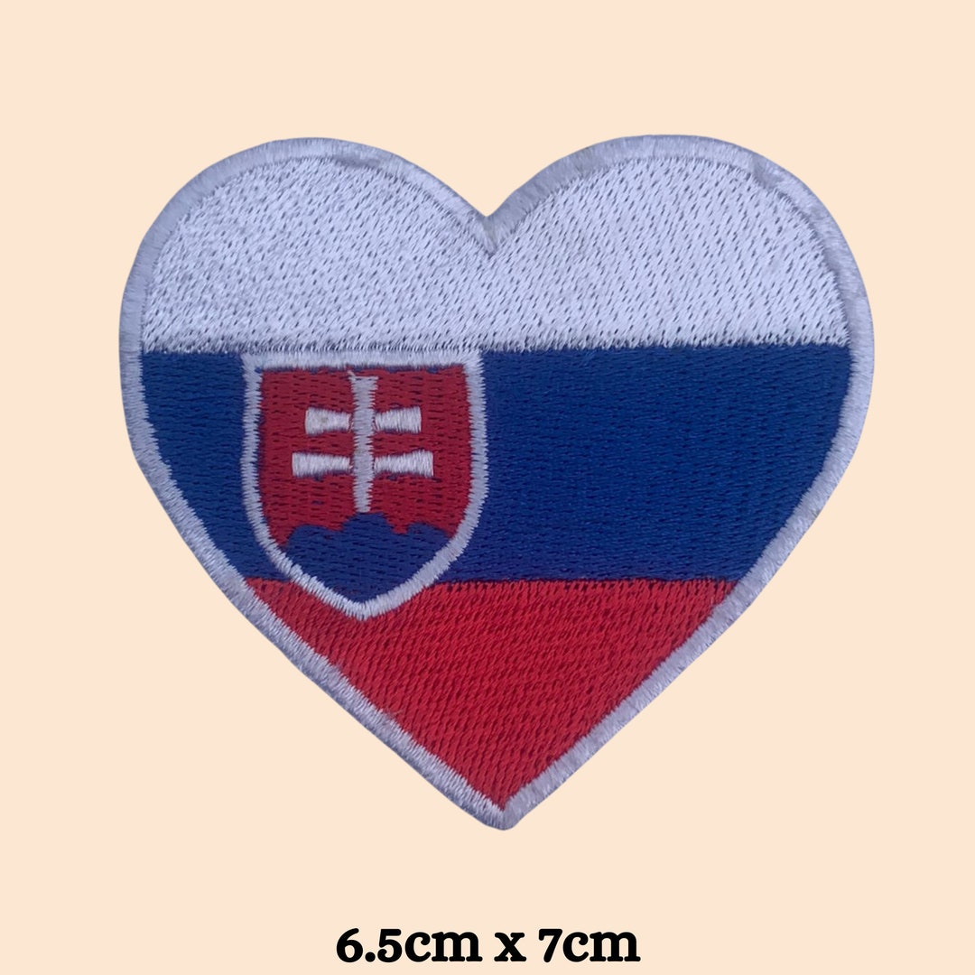 Slovakia Heart Flag Embroidered Sew on Patch Slovakian Shirt Clothes Embroidery Badge - Etsy