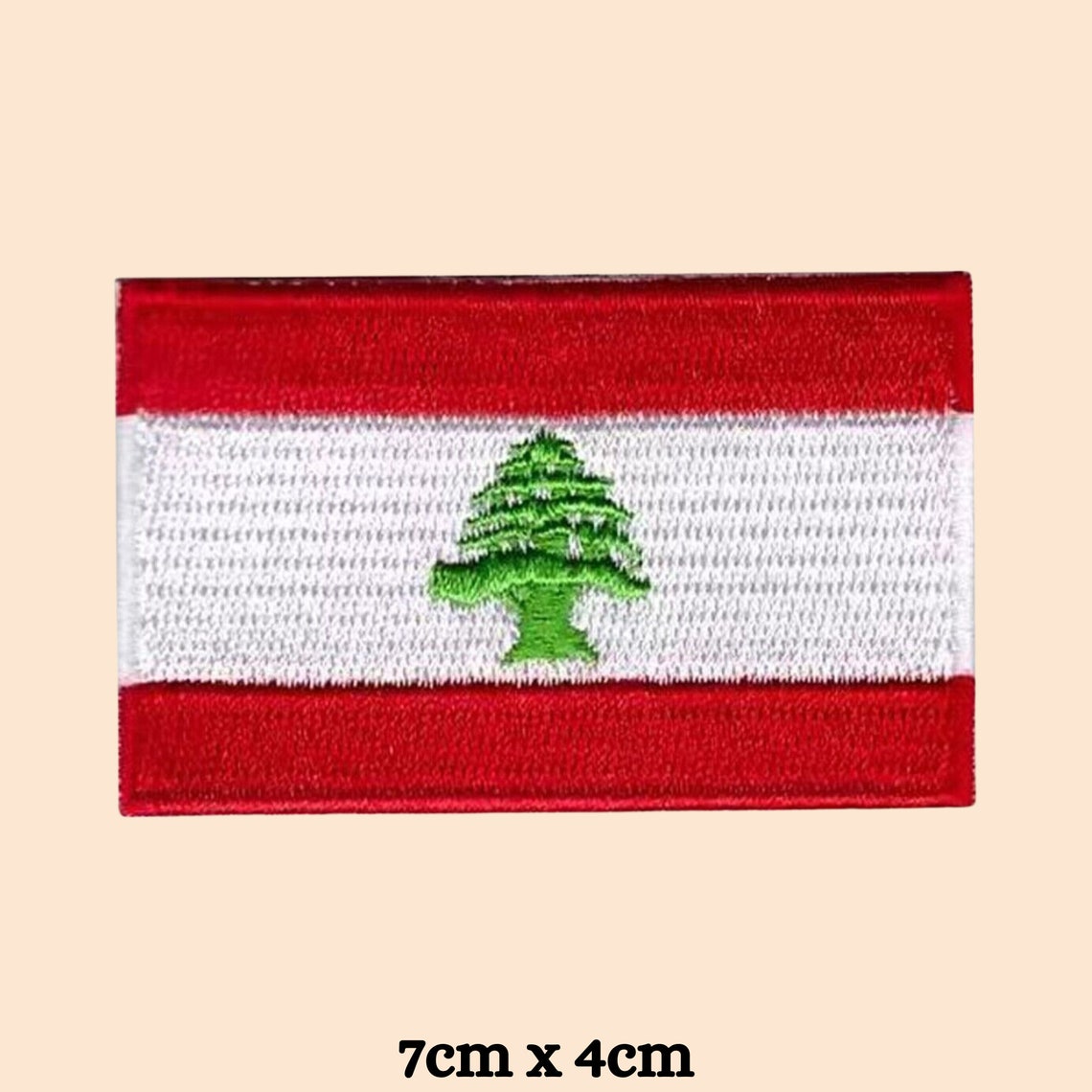 Lebanon National Flag Embroidered Iron on Patch Sew on Badge Applique ...
