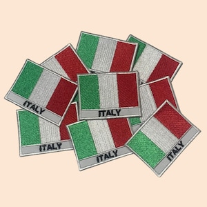 Italy Flag With Name Patch Iron Sew on Embroidered Italian Shirt Badge Embroidery Applique - Etsy