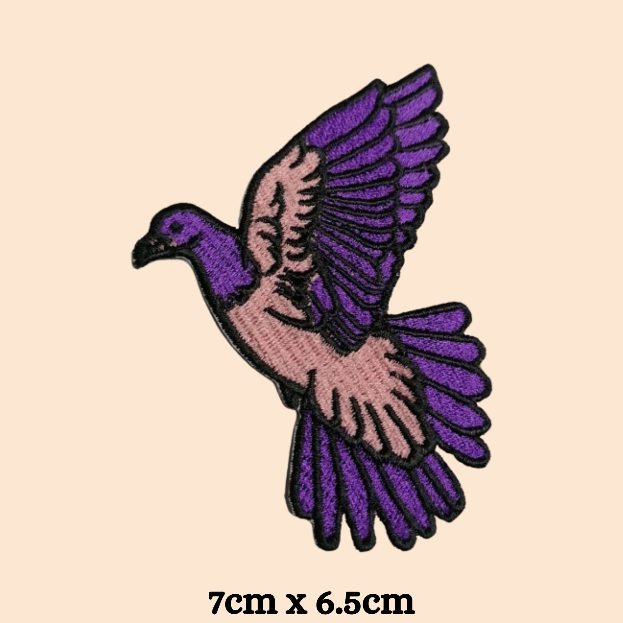 Pigeons Flying Patch Iron Sew on Clothes Bag Bird Embroidered - Etsy