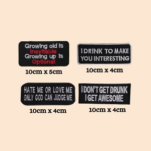 Funny Biker Slogan Words Iron on Patch Embroidered Sew on Applique - Etsy