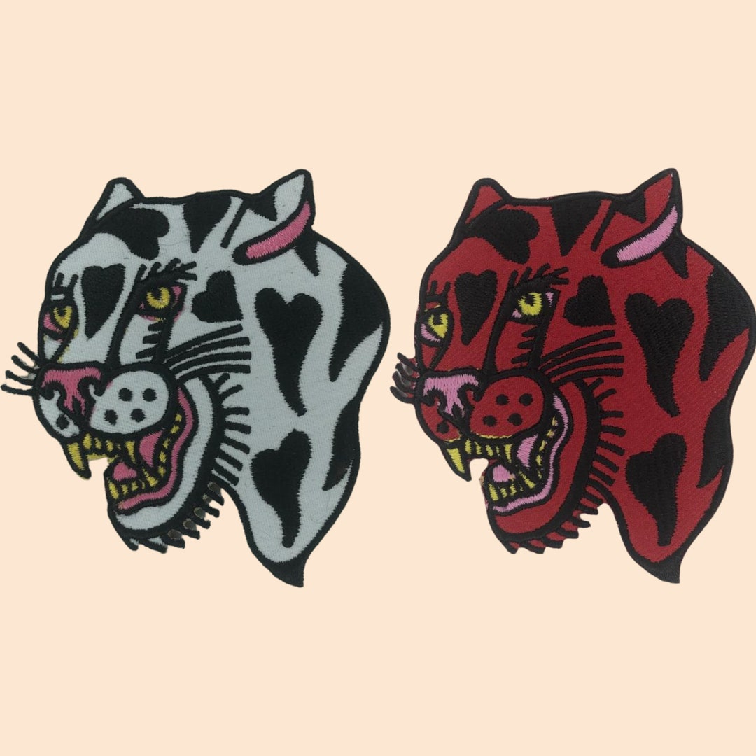 Tiger Face Animal Badges Iron on Embroidered Patch Sew on Applique ...