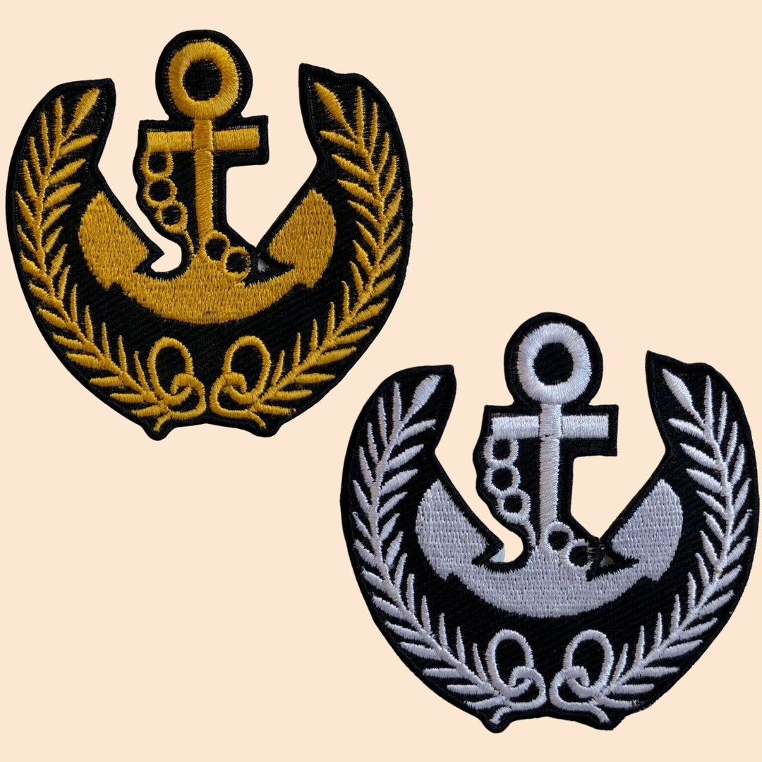 Ship Boat Anchor Embroidered Iron Sew on Patch Sailor Fancy Dress Hat ...