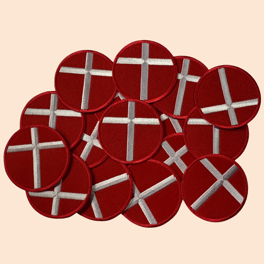 Denmark National Country Flag Iron on Patch Embroidered Sew on Applique ...