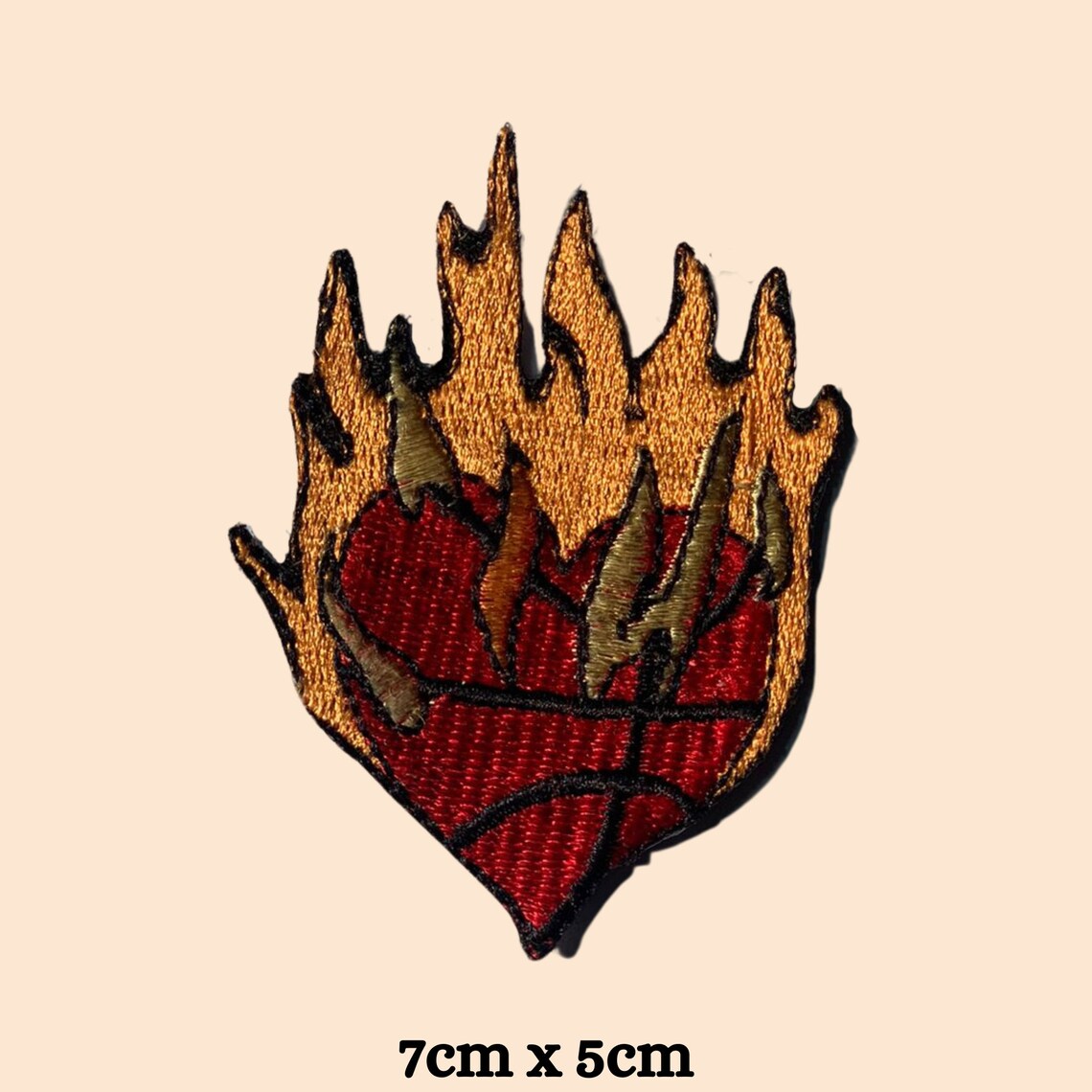 Bringing Heart Fire Iron on Patch Embroidered Sew on Applique Badges - Etsy