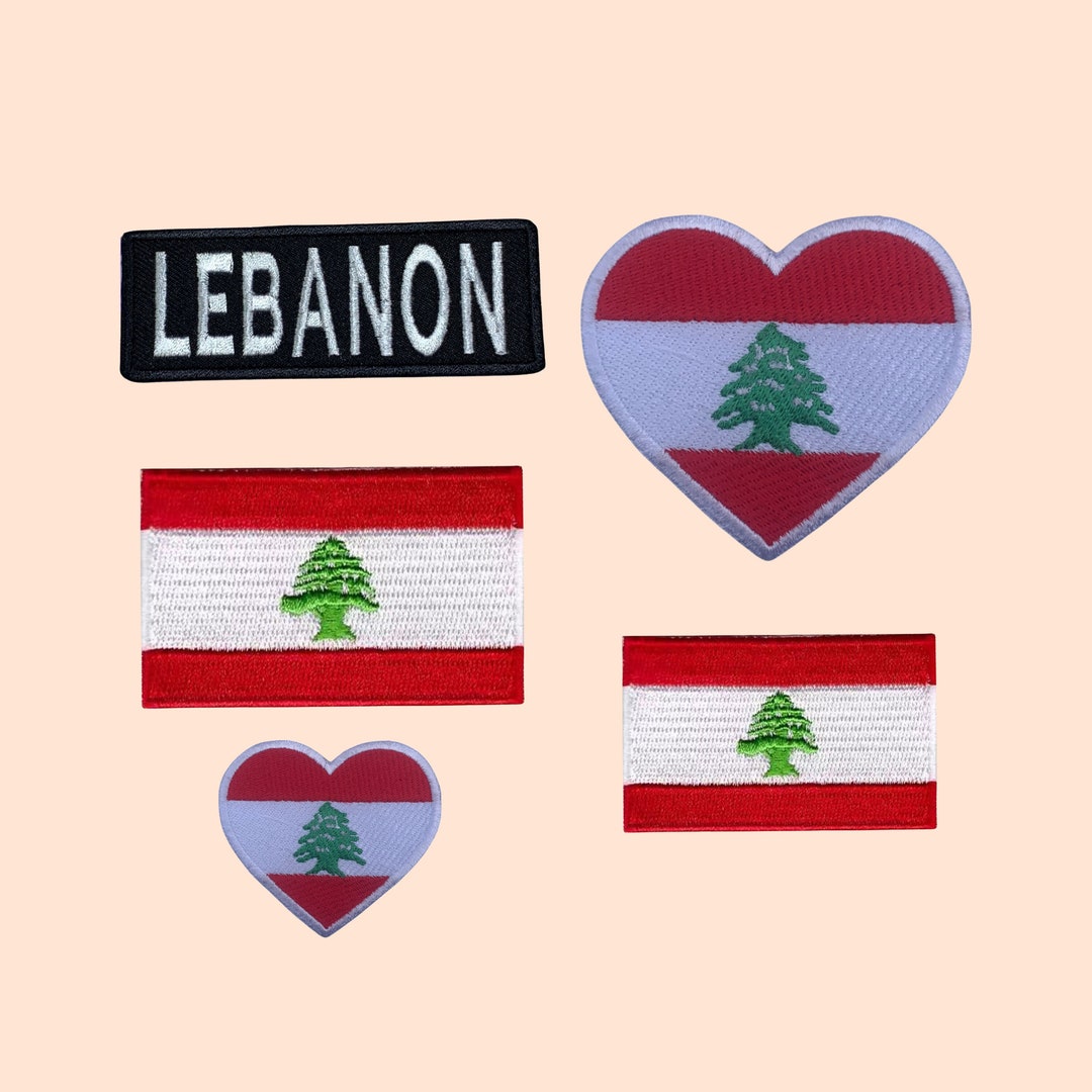 Lebanon National Country Different Size Shape Iron on Patch Embroidered ...