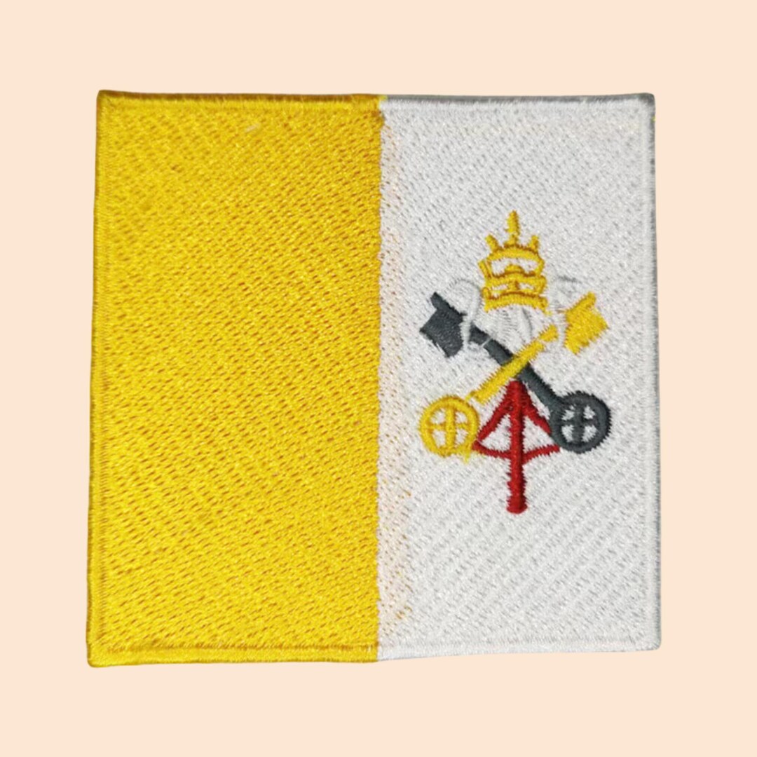 Vatican City International Country Flag Iron on Patch Embroidered Sew ...