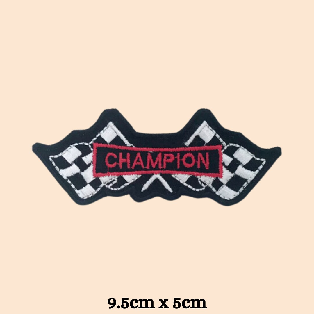 World Champion Flag Iron on Patch Embroidered Sew on Applique - Etsy