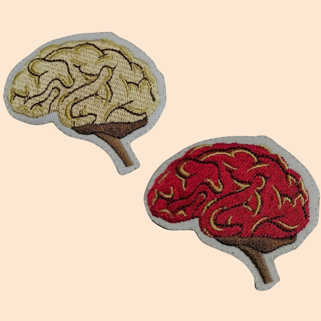 Brain Human Body Organs Anatomical Iron on Patch Embroidered Sew on ...