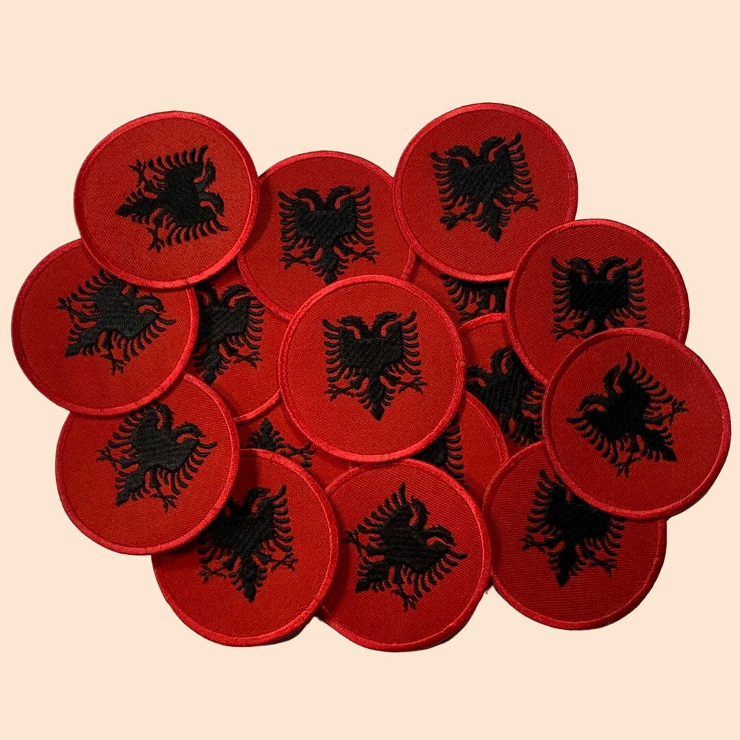 Albania International Round Flag Iron on Patch Embroidered Sew on National Badge - Etsy