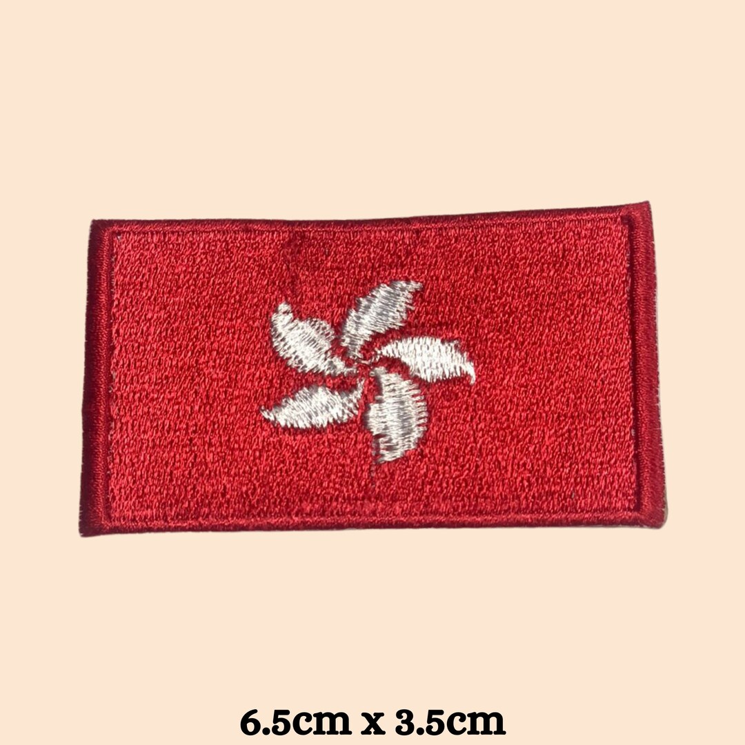 Hong Kong National Flag Embroidered Iron on Sew on Patch Badge for ...