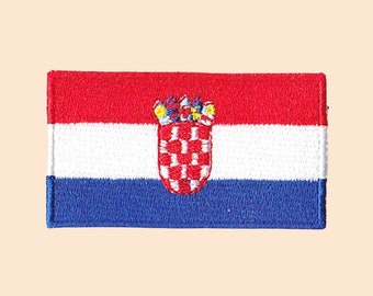 FLAG Patch Backpack National Iron on Glue Embroidered Applique Croatia - Etsy