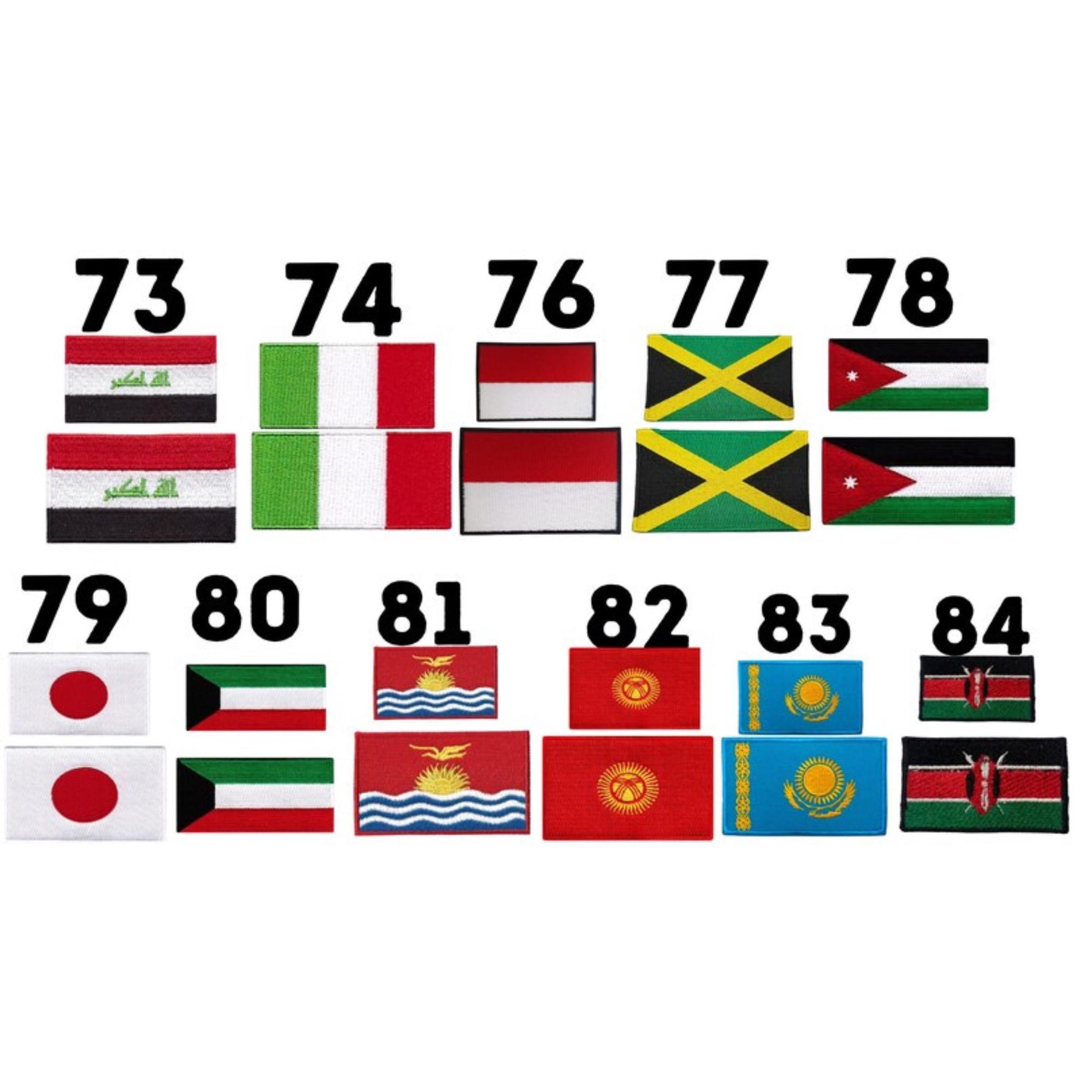 National Flag Iron on Patch Sew on Embroidered Badge Applique Country ...