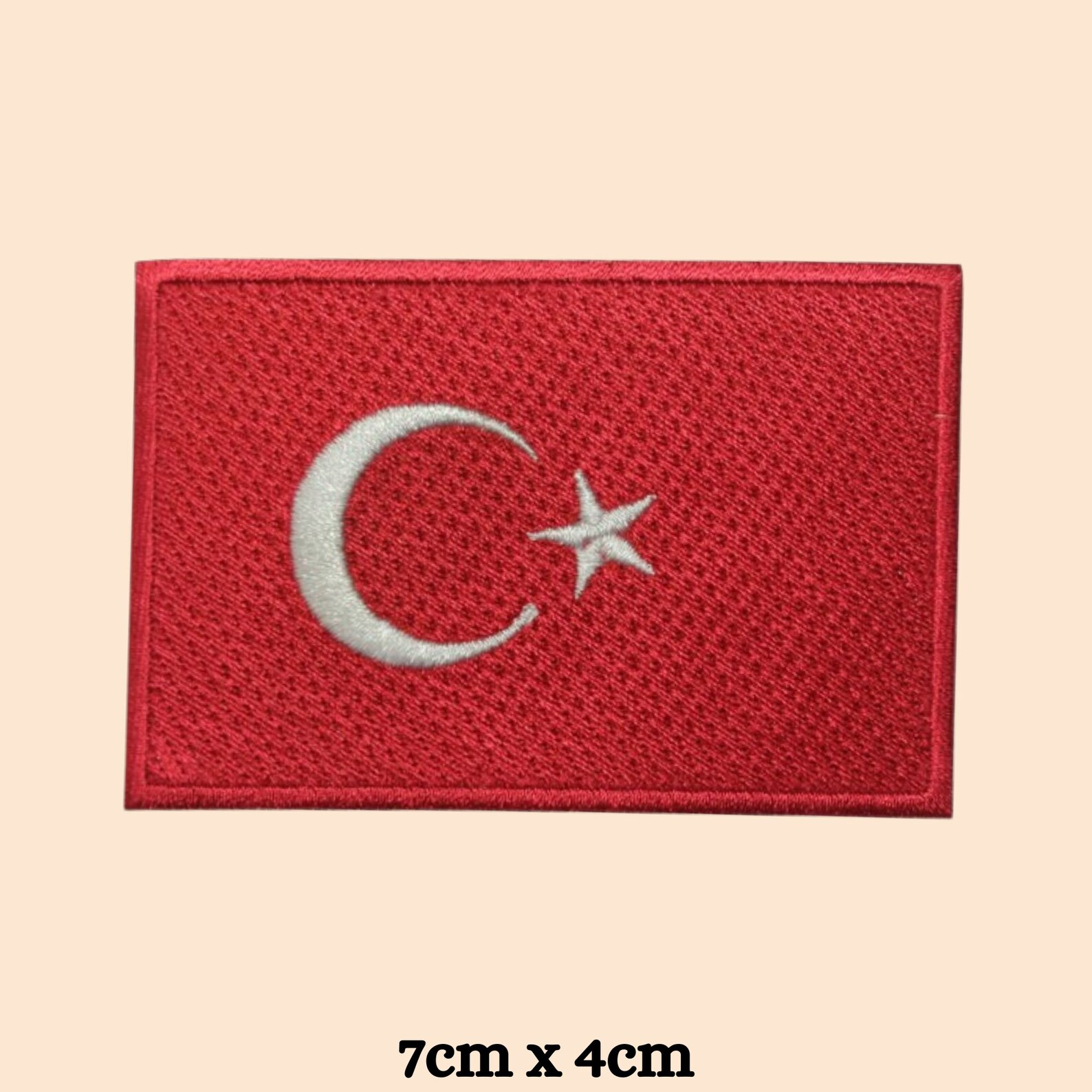 Turkey Flag Patch Iron Sew on Embroidered Badge Turkish T Shirt Bag Hat ...
