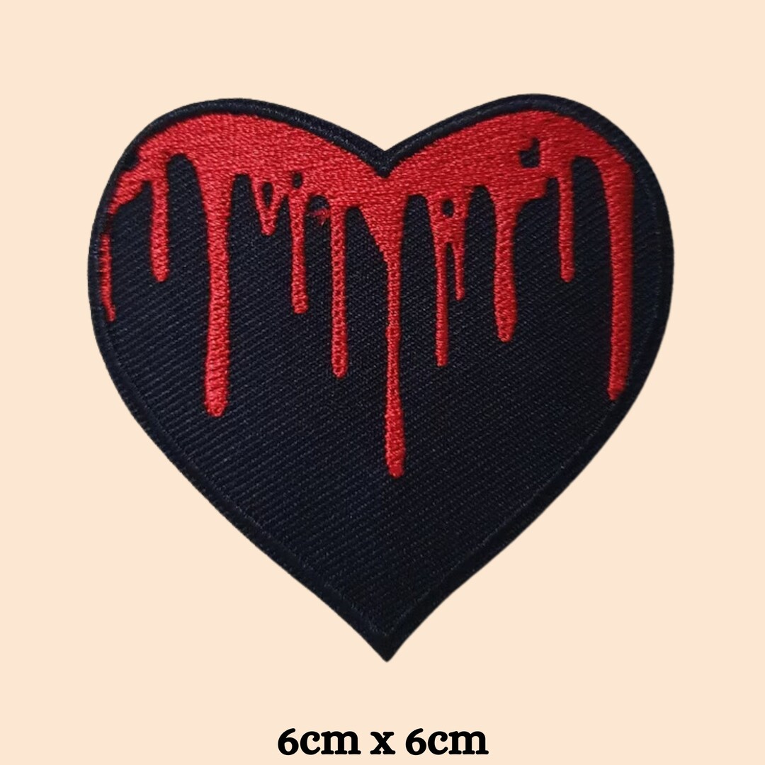 Bleeding Heart Iron on Patch Embroidered Sew on Applique Clothing Bag ...
