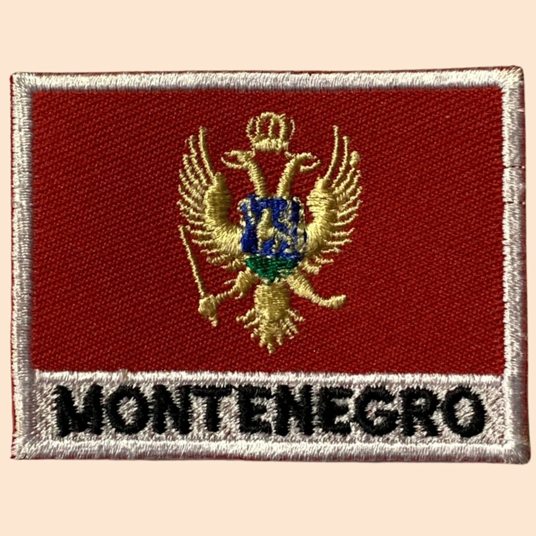 Montenegro Flag With Name Patch Montenegrin Iron on Sew on Clothes Bag ...