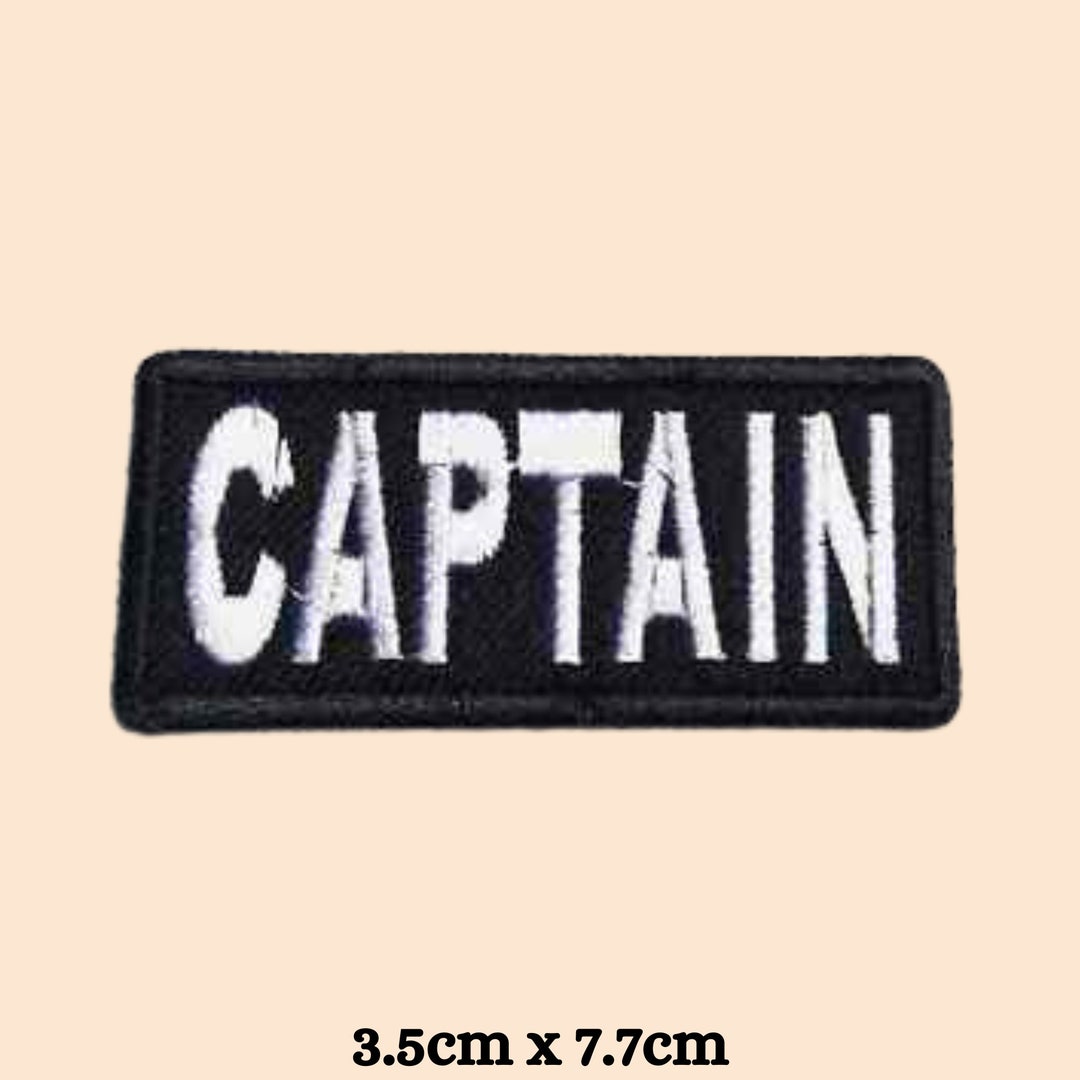 Captain Letter Iron on Patch Embroidered Sew on Applique Badges ...
