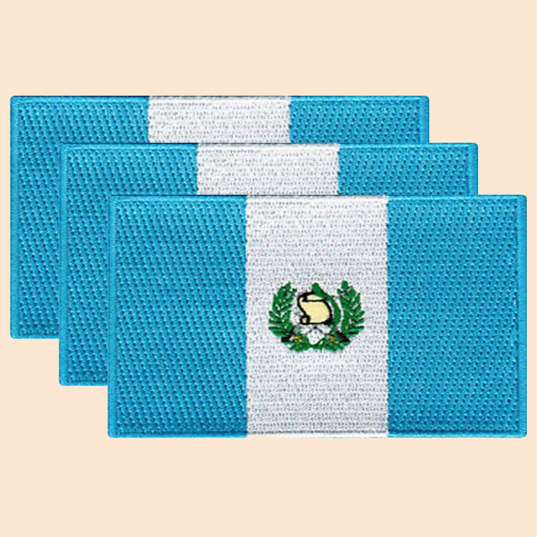 Guatemala International Flag Iron on Patch Embroidered Sew on Pack of 3 ...