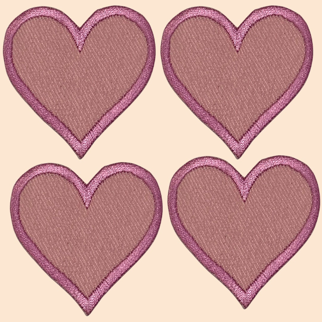 Tiny Pink Heart Iron-on Patch, Pink Heart Badge, 90s Girly Badge, DIY ...