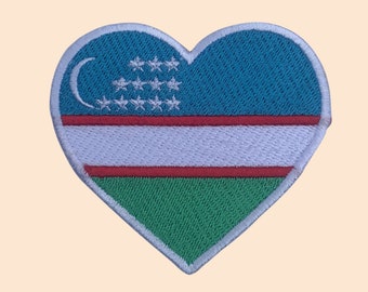 FLAG Patch Backpack National Iron on Glue Embroidered Applique Uzbekistan - Etsy