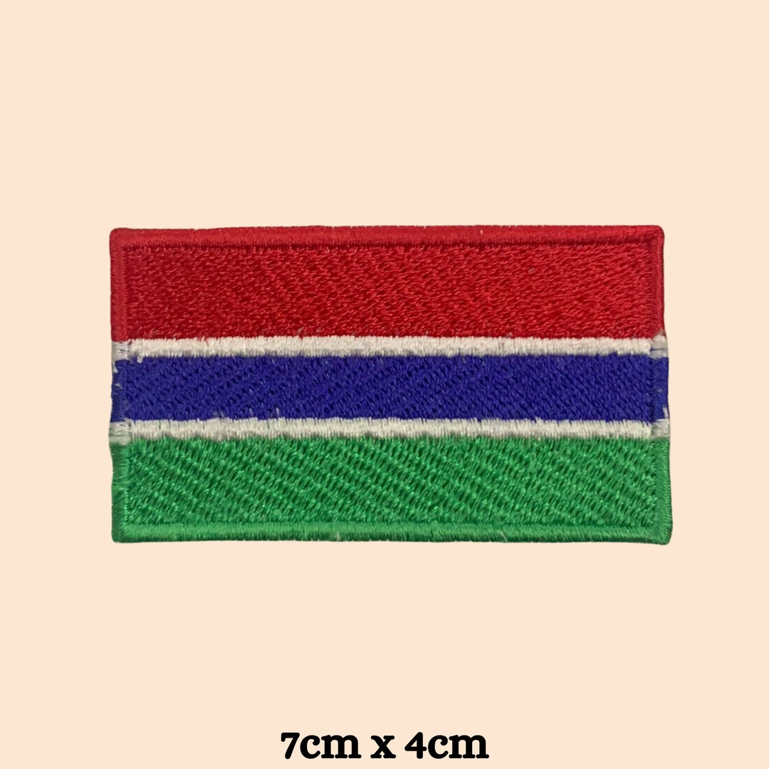 Gambia National Country Flags Iron Sew on Embroidered Patch Badge - Etsy