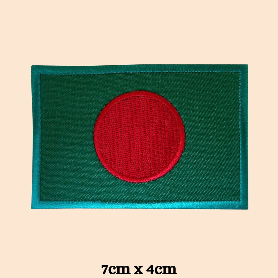 Embroidered Iron on Bangladesh Flag Patch Sew on Bangladeshi Badge India Dhaka - Etsy