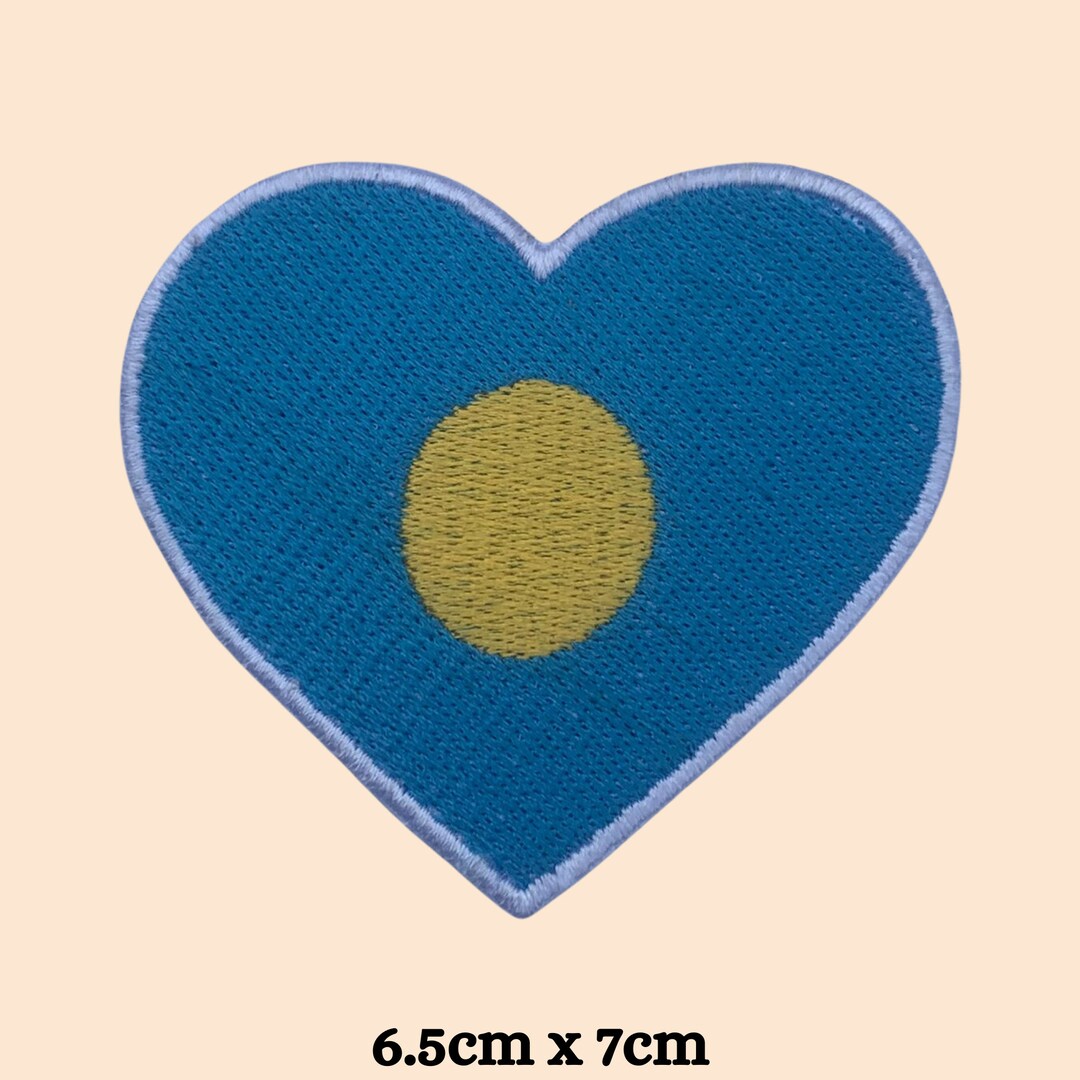 Palau National Country Heart Flag Iron on Patch Embroidered Sew on Applique - Etsy