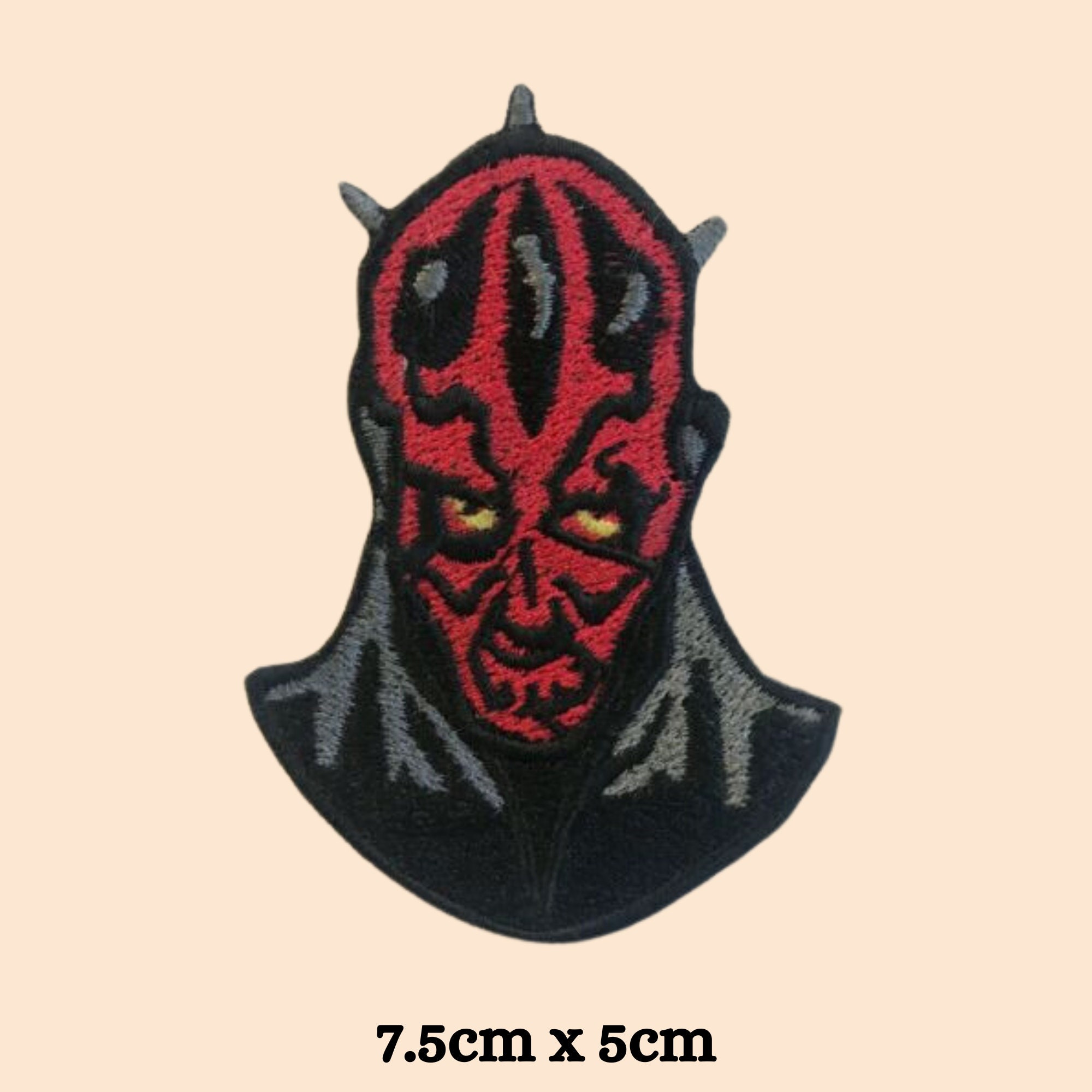 Angry Devil Face Scary Iron on Patch Embroidered Sew on - Etsy