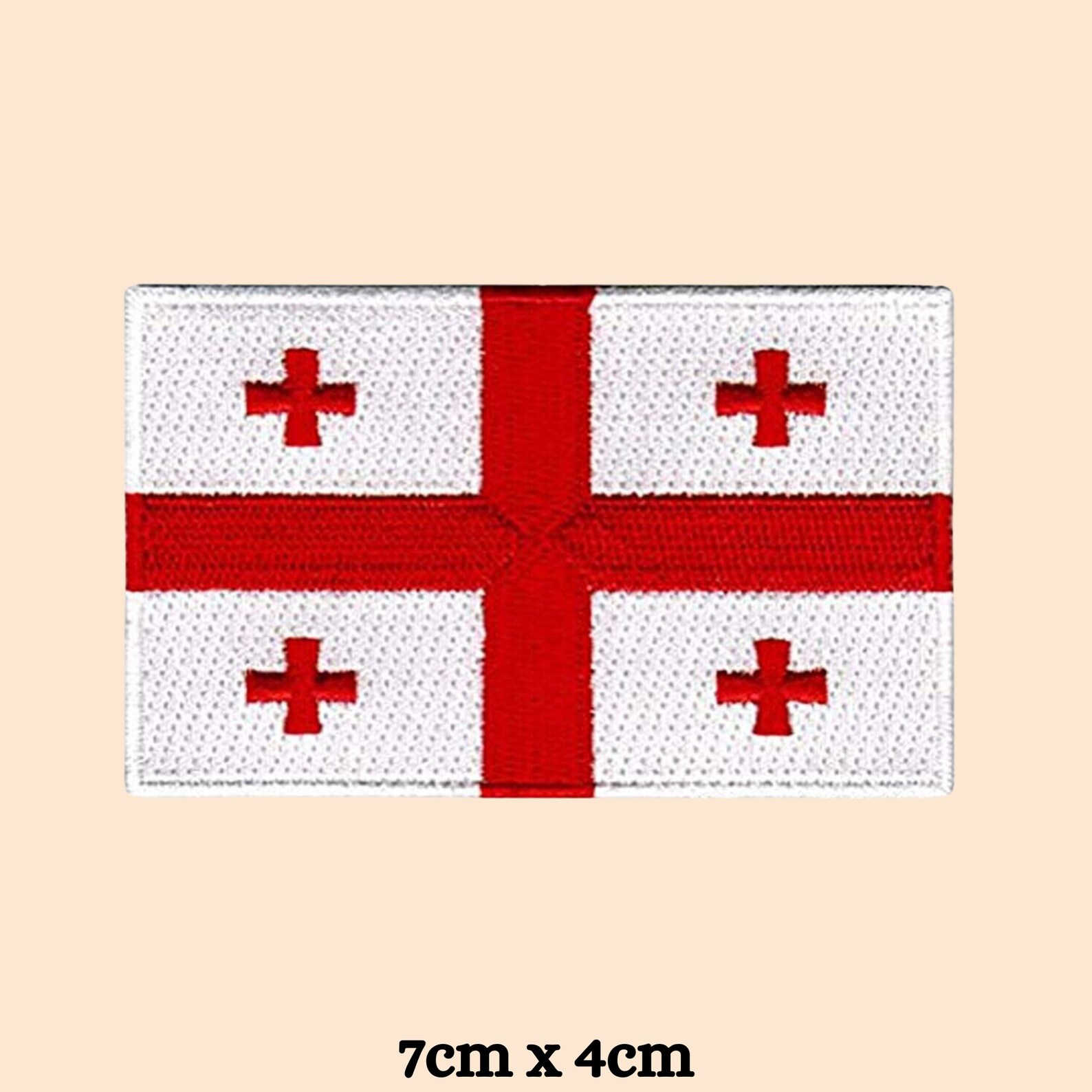 Georgia Country Flag Iron on Patch Embroidered Sew on Applique Badges ...