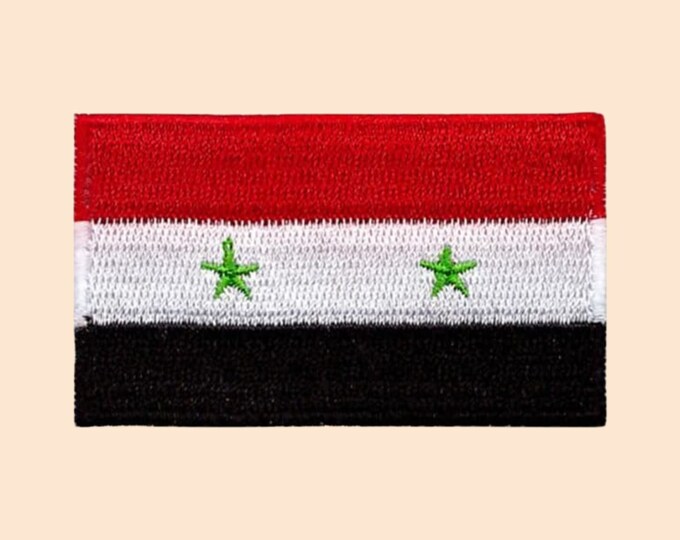 Patch Flag Coat of Arms Shield Emblem Country Embroidered Badge Syria Syrian - Etsy