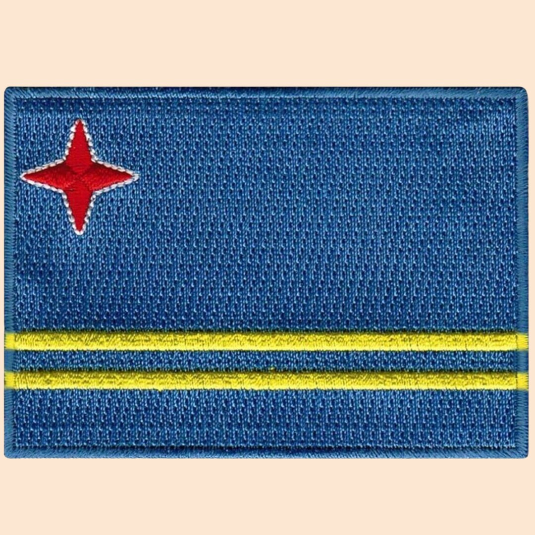 Aruba National Flag Iron on Patch Embroidered Sew on Applique Badge - Etsy