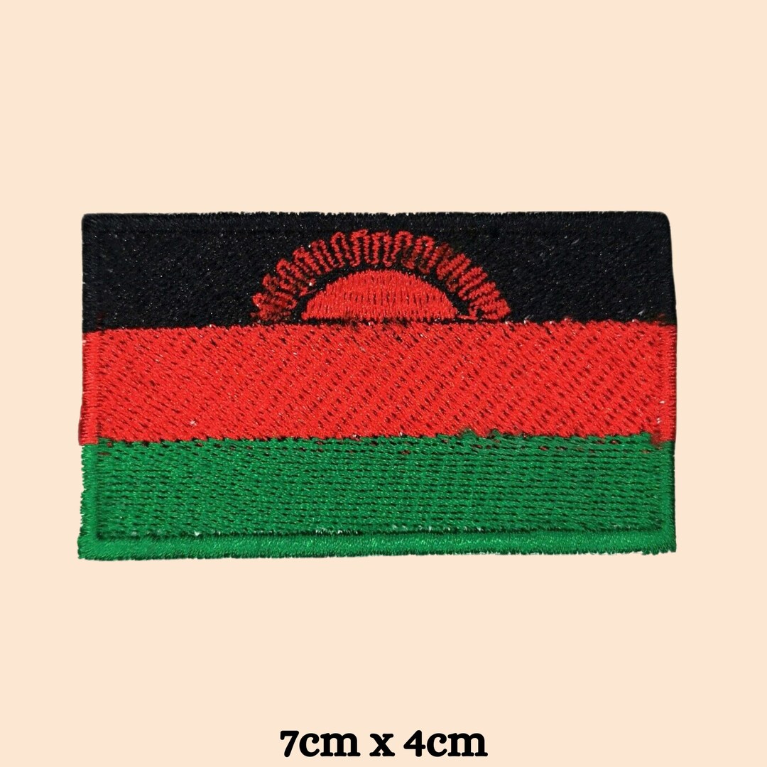 Malawi Flag Patch Iron on Sew on Clothes Embroidered National Flag Badge - Etsy