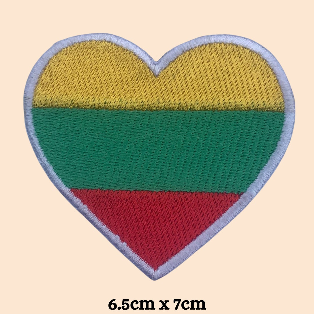 Lithuania Flag Patch Iron on Badge / Sew on Lithuanian Flag Embroidered Applique - Etsy