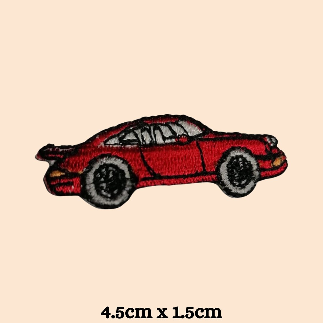 Red Sports Car Iron on Patch Embroidered Sew on Applique Badges - Etsy