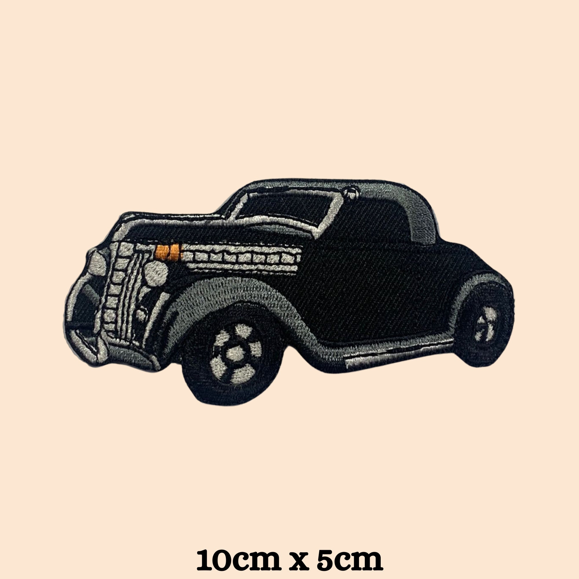 Classic Black Vintage Car Iron on Patch Embroidered Sew on Applique - Etsy
