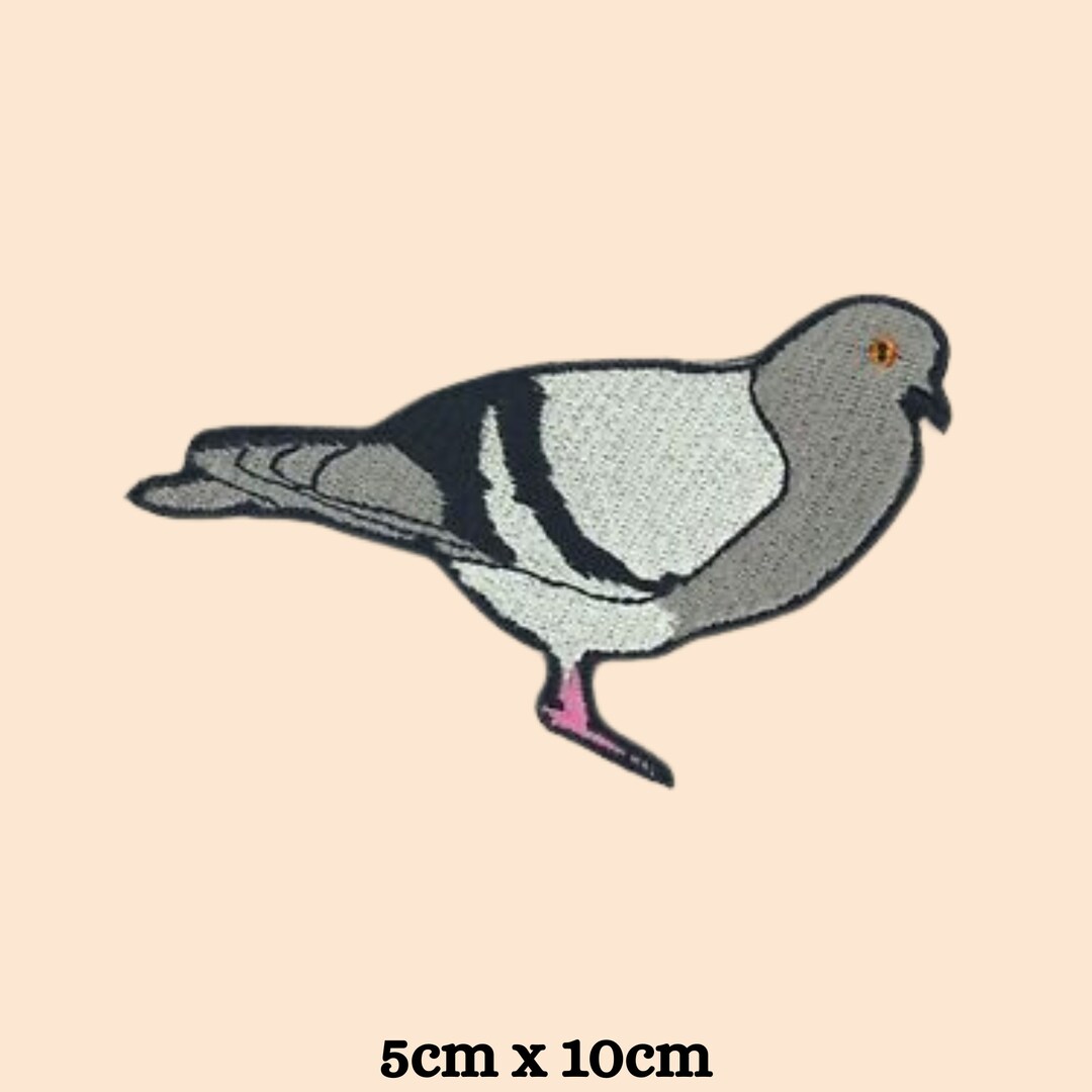 Pigeon Patch Iron Sew on Clothes Bag Bird Embroidered Badge Embroidery ...