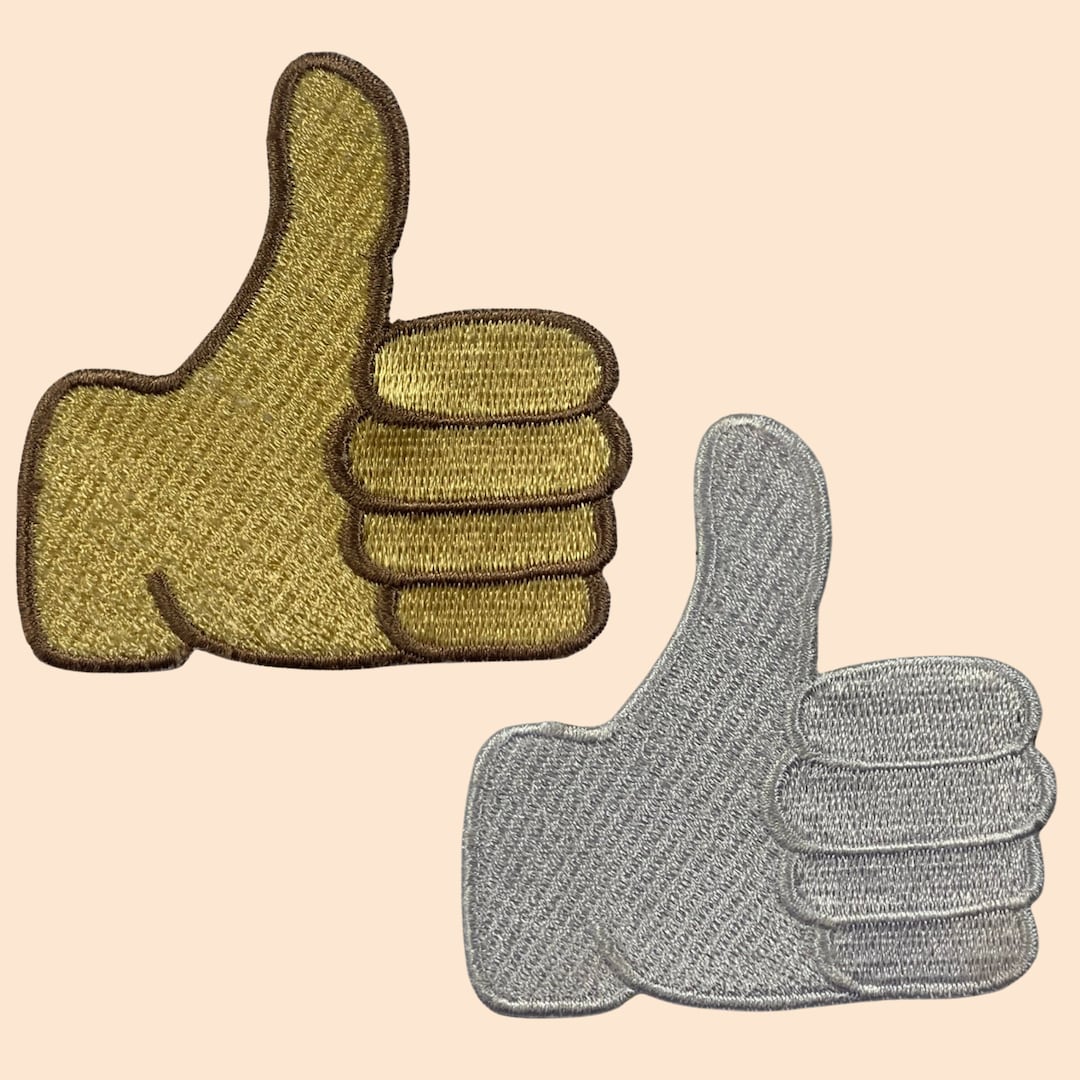 Thumbs up Patch Iron Sew on Hand Gesture Embroidered Badge Embroidery Applique - Etsy