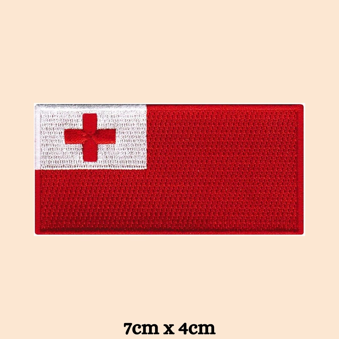 Tonga International Country Flag Iron on Patch Embroidered Sew on Applique National Badge - Etsy