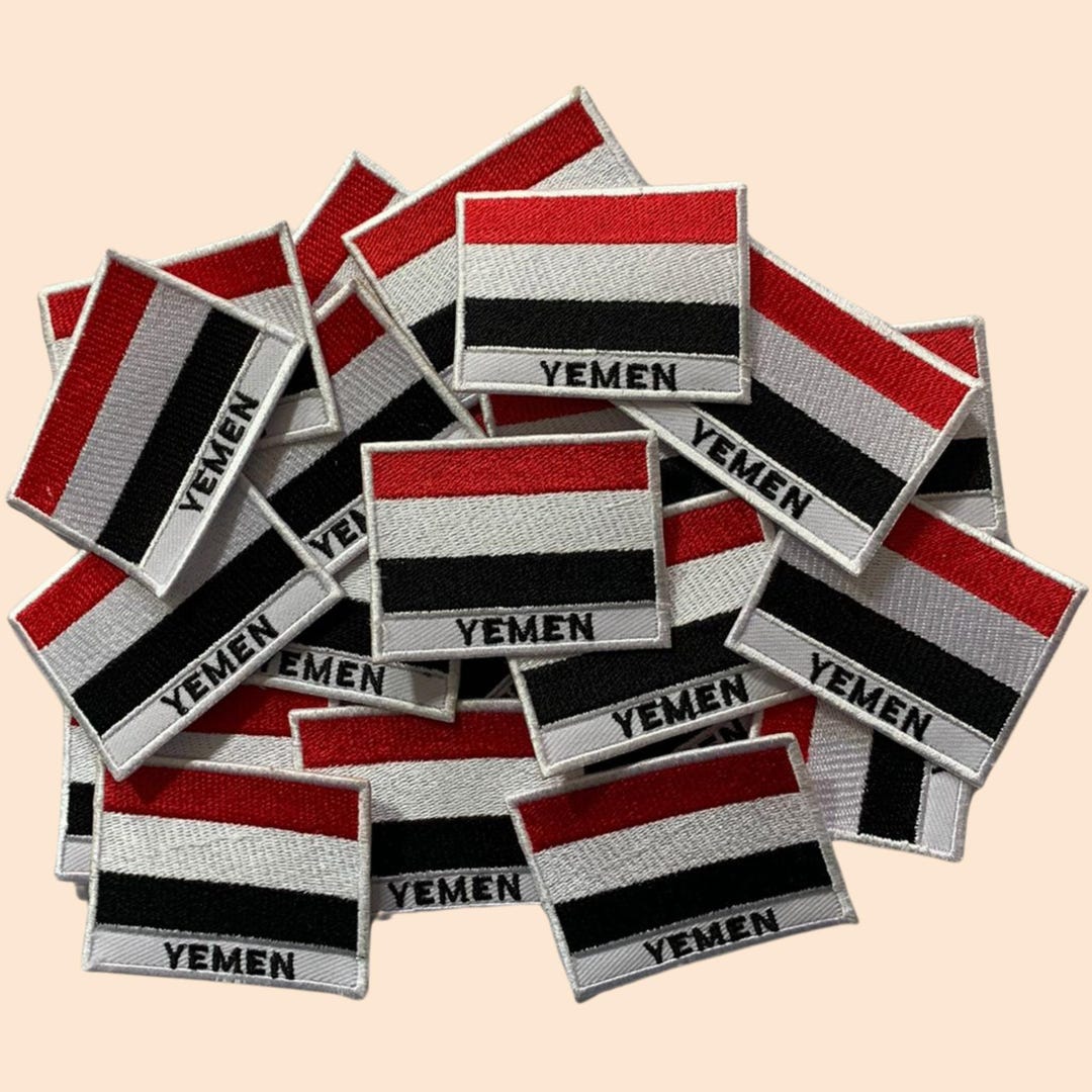 Yemen Flag Iron on Patch Sew on Arabic Arab Middle East Yemeni Embroidered Badge - Etsy
