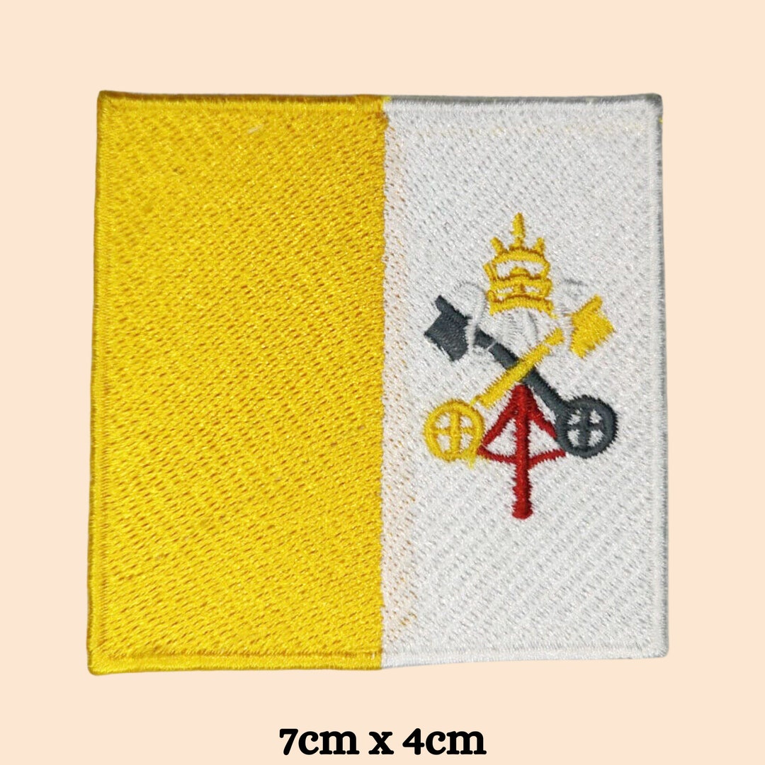 Vatican City International Country Flag Iron on Patch Embroidered Sew ...