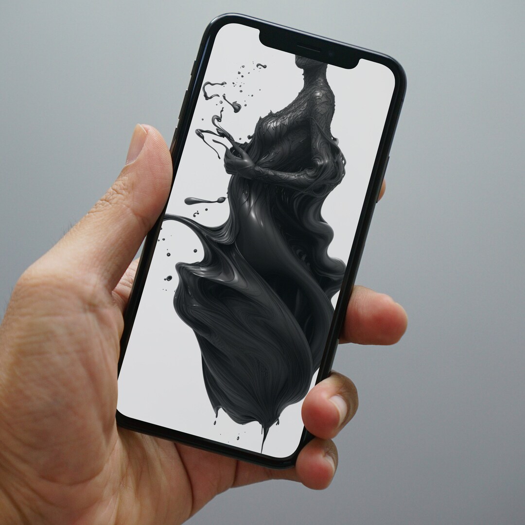 Mobile Wallpaper, Ratio 9x16, Abstract Art, Ink Dropped Into Water, 5 ...