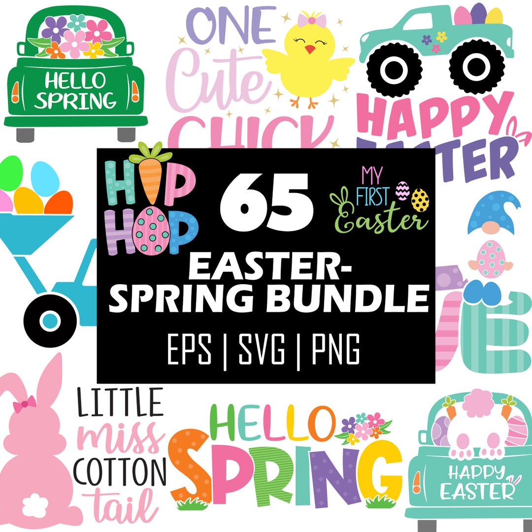 Paquete SVG de primavera / Hola primavera SVG / Pascua SVG / Bienvenida ...