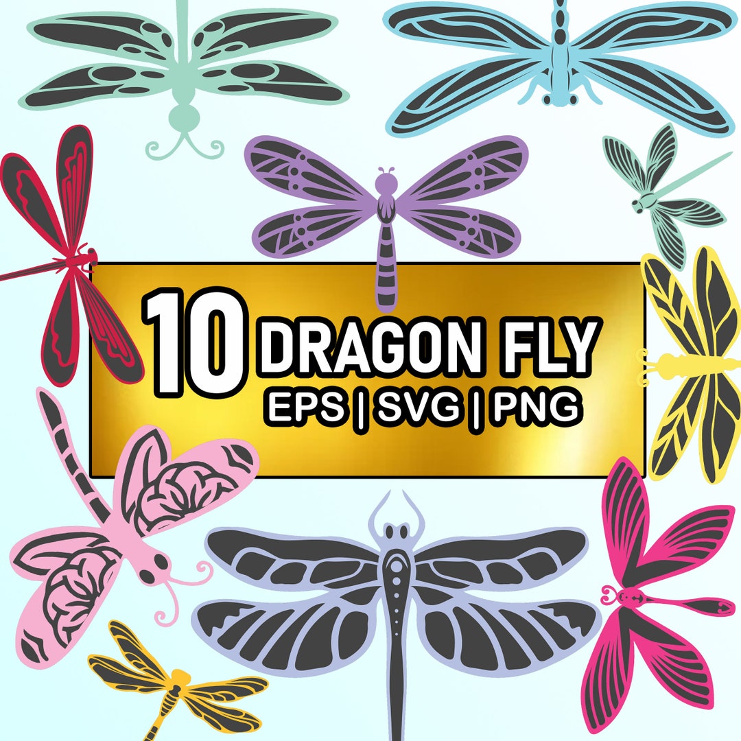 Dragonfly Cut File Dragonfly SVG Cricut File Dragonfly Silhouette ...